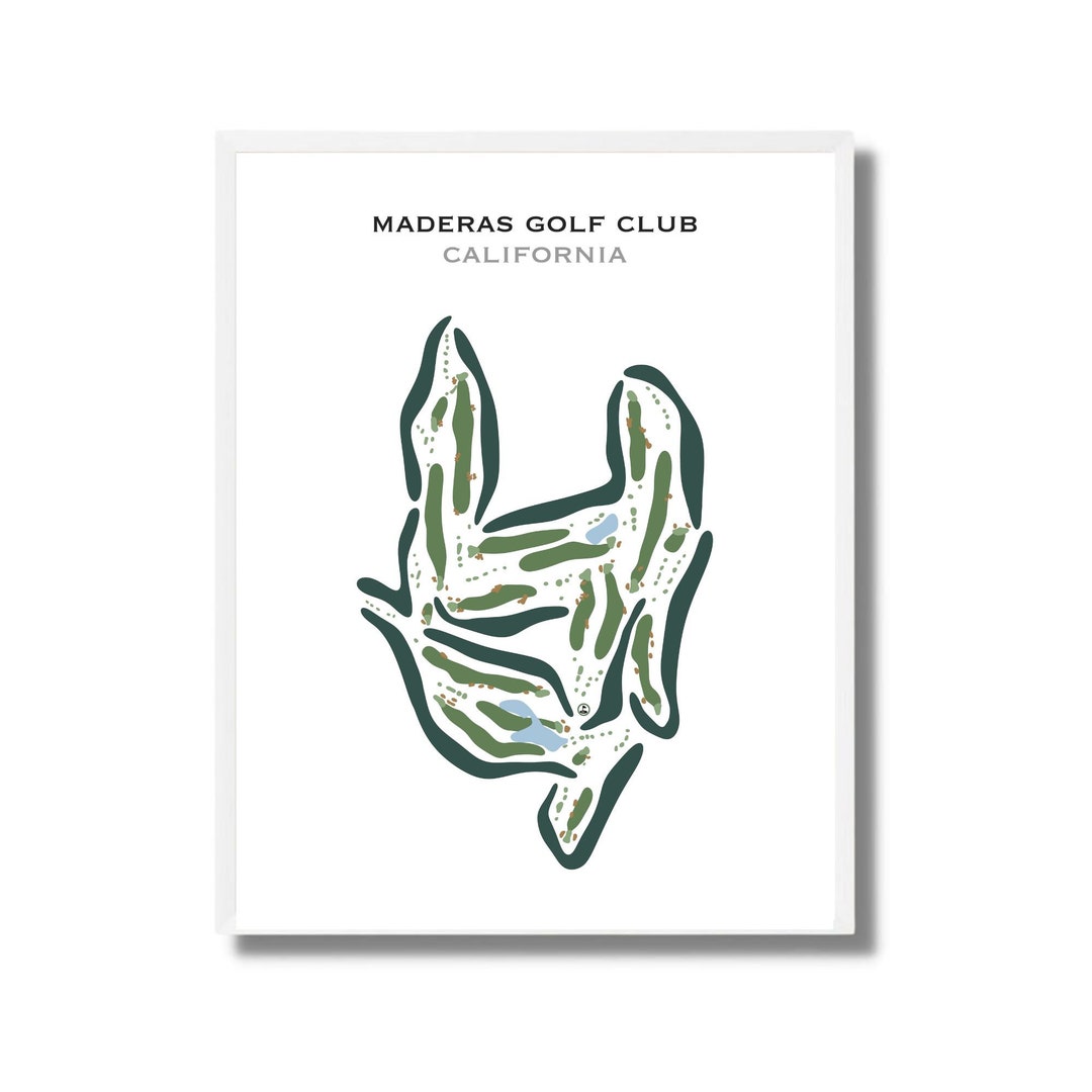Maderas Golf Club, California | Golf Course Map, Golf Map, Golfer Gift ...