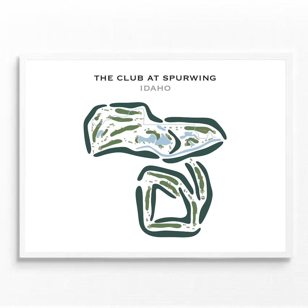 The Club at Spurwing, Idaho. | Golf Course Map, Golf Map, Golfer Gift ...