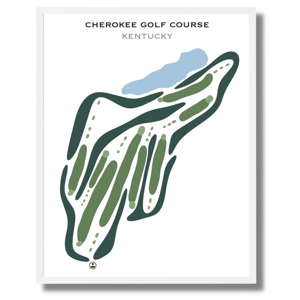 Golf Course Map Cherokee - Etsy