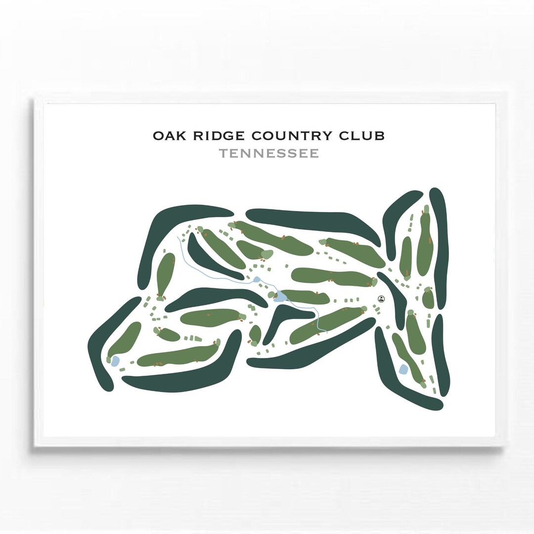 Oak Ridge Country Club, TN | Golf Course Map, Golf Map, Golfer Gift for ...
