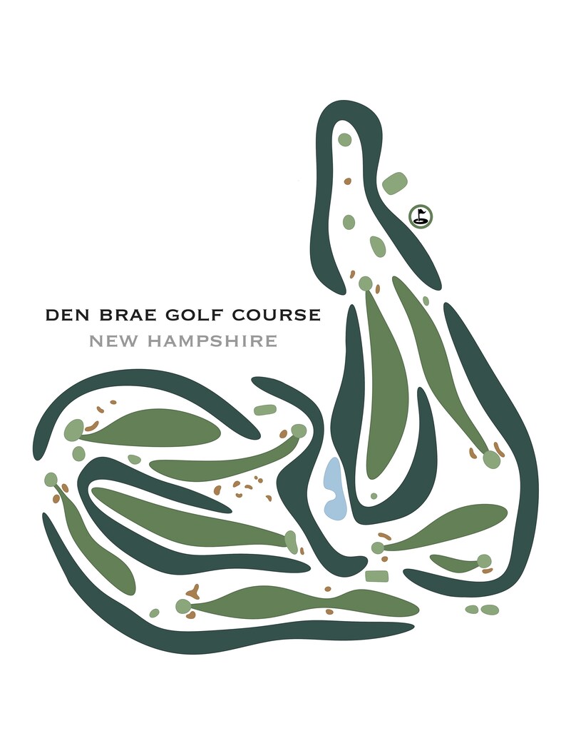 Den Brae Golf Course, New Hampshire, Golf Course Art Print, Golfer ...