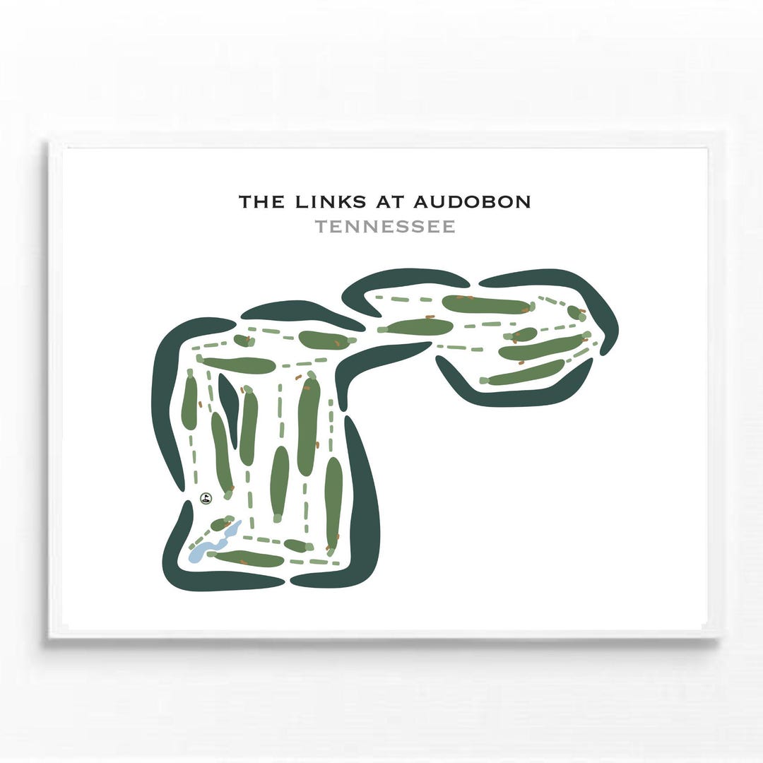 The Links at Audubon Golf Course Map Art Print, Tennessee - Etsy