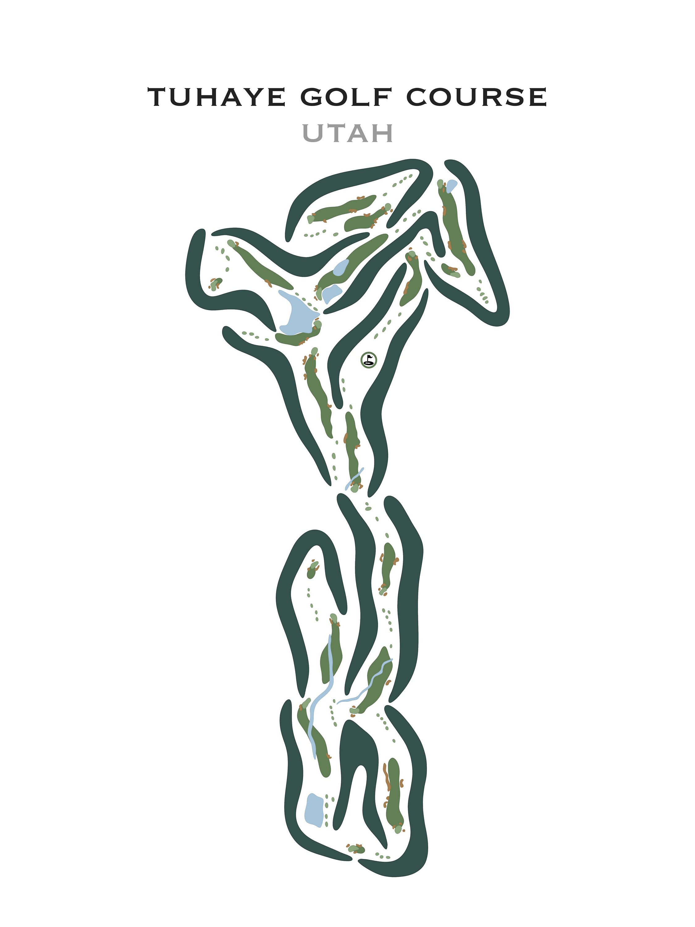 Tuhaye Golf Course, Utah Golf Course Map, Home Decor, Golfer Gift for ...