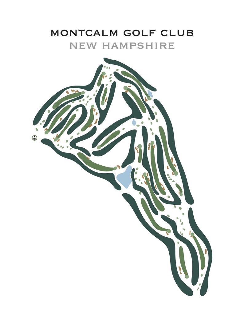 Montcalm Golf Club, NH Golf Course Map, Home Decor, Golfer Gift for Him ...