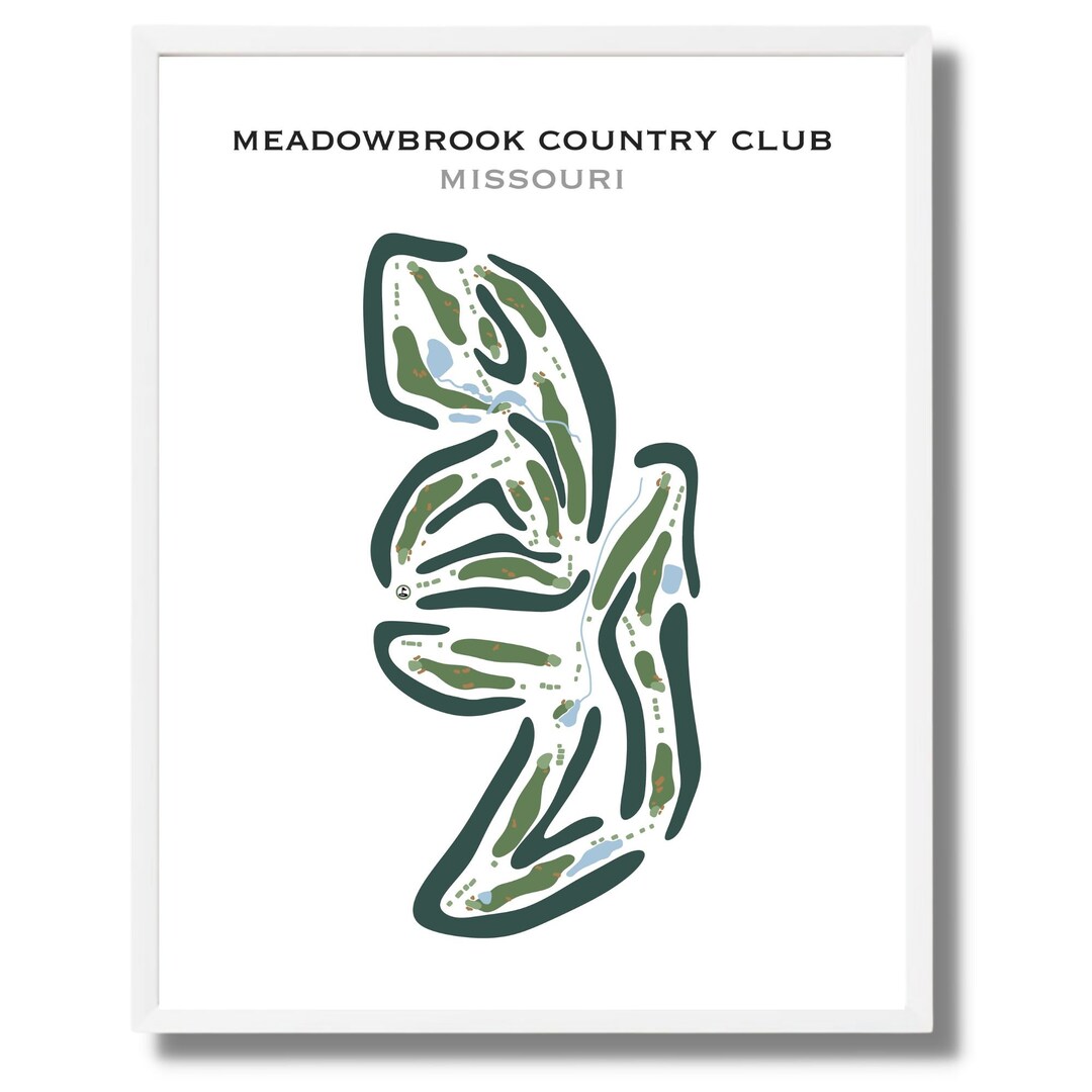 Meadowbrook Country Club MO Golf Course Map Home Decor - Etsy