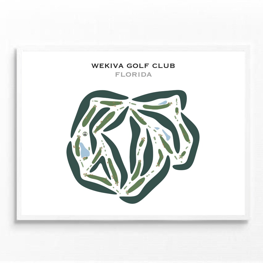 Wekiva Golf Club, Florida | Golf Course Map, Golf Map, Golfer Gift for ...