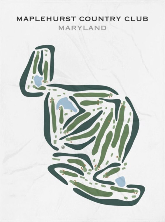 Maplehurst Golf Club, MD | Golf Course Map, Golf Map, Golfer Gift for ...