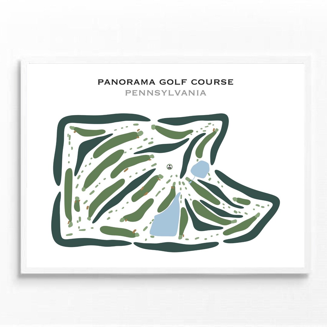 Panorama Golf Course, PA | Golf Course Map, Golf Map, Golfer Gift for ...