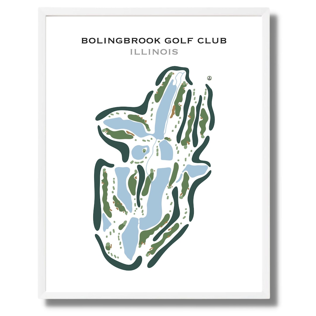 Bolingbrook Golf Club IL Golf Course Map Home Decor - Etsy
