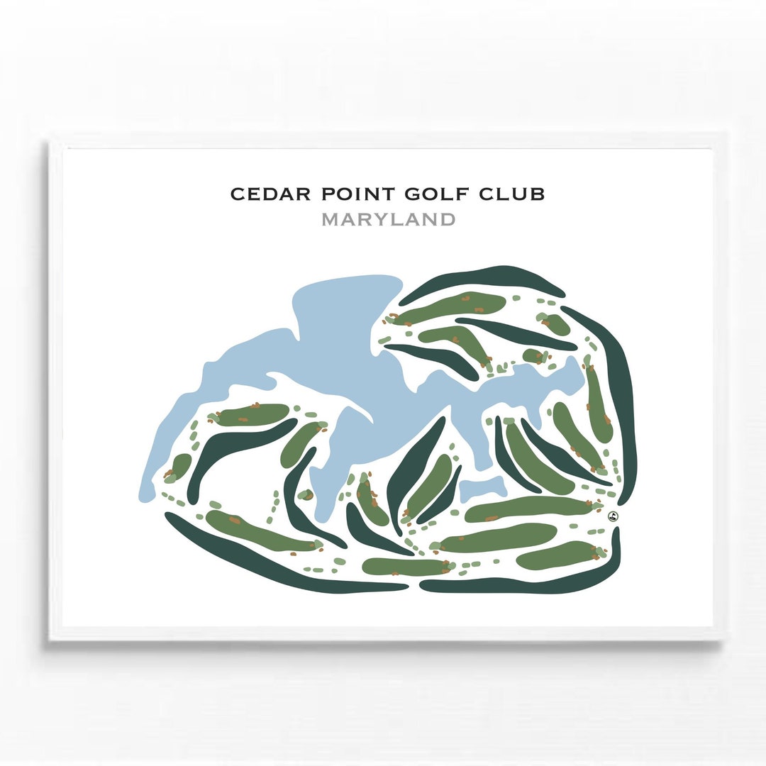 Cedar Point Golf Club, MD | Golf Course Map, Golf Map, Golfer Gift for ...