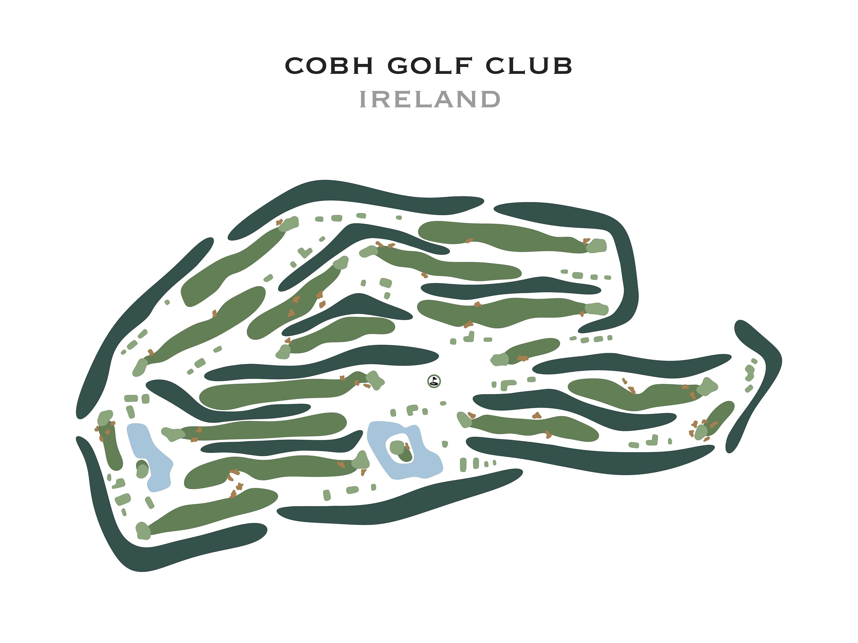 Cobh Golf Club Ireland Golf Course Map Home Decor Golfer - Etsy