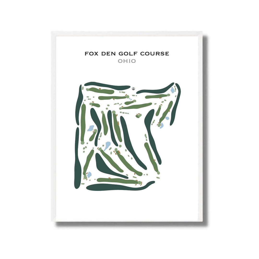 Fox Den Golf Course, OH | Golf Course Map, Golf Map, Golfer Gift for ...
