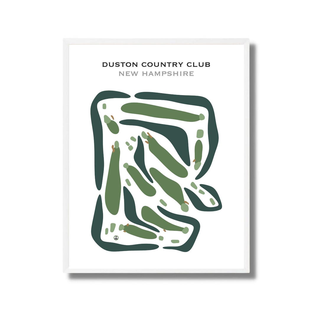 Duston Country Club, NH | Golf Course Map, Decor, Golfer Gift for Him ...