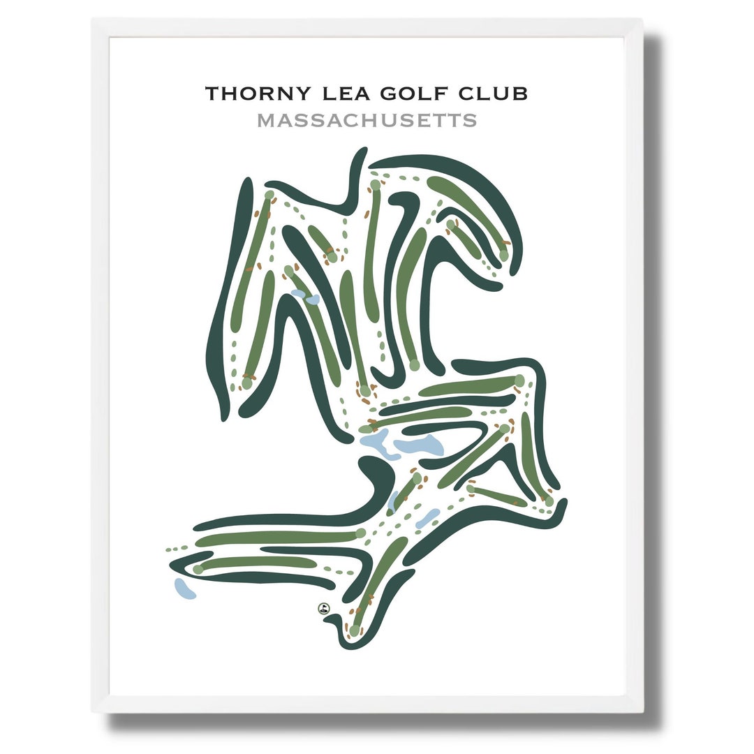 Thorny Lea Golf Club MA Golf Course Map Home Decor Golfer - Etsy