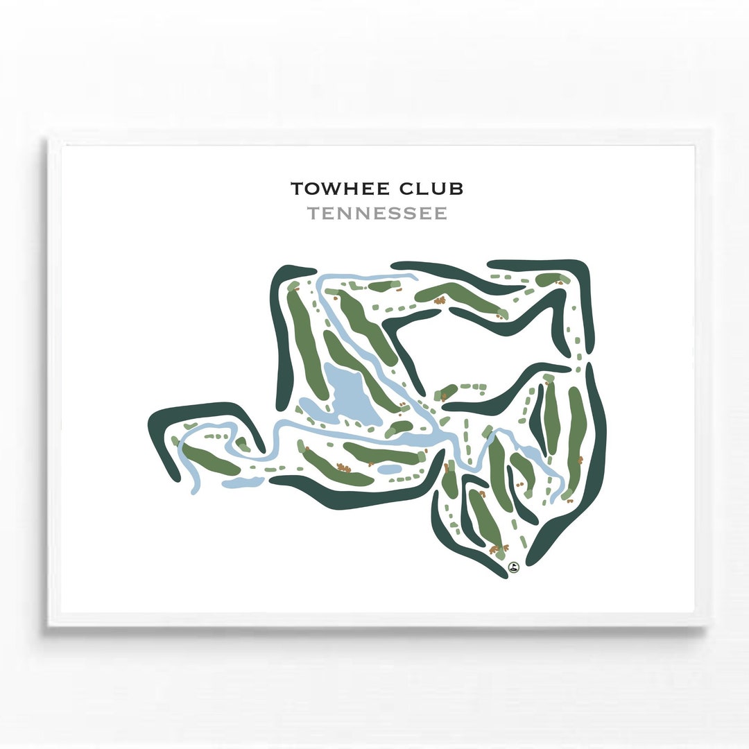 Towhee Club, Tennessee | Golf Course Map, Golf Map, Golfer Gift for Him, Scorecard Layout ...