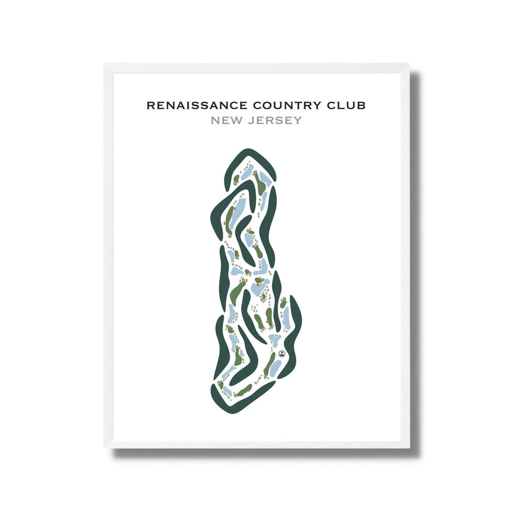 Renaissance Country Club, NJ | Golf Course Map, Golf Map, Golfer Gift ...