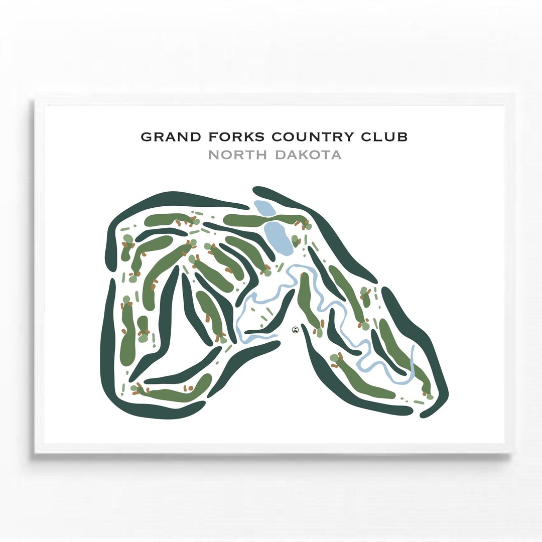 Grand Forks Country Club, ND | Golf Course Map, Golf Map, Golfer Gift ...