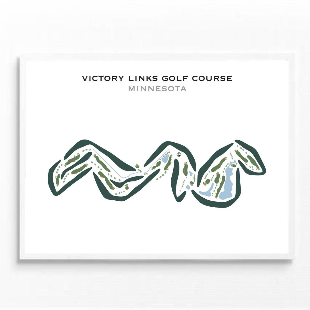 Victory Links Golf Course, MN | Golf Course Map, Golf Map, Golfer Gift ...
