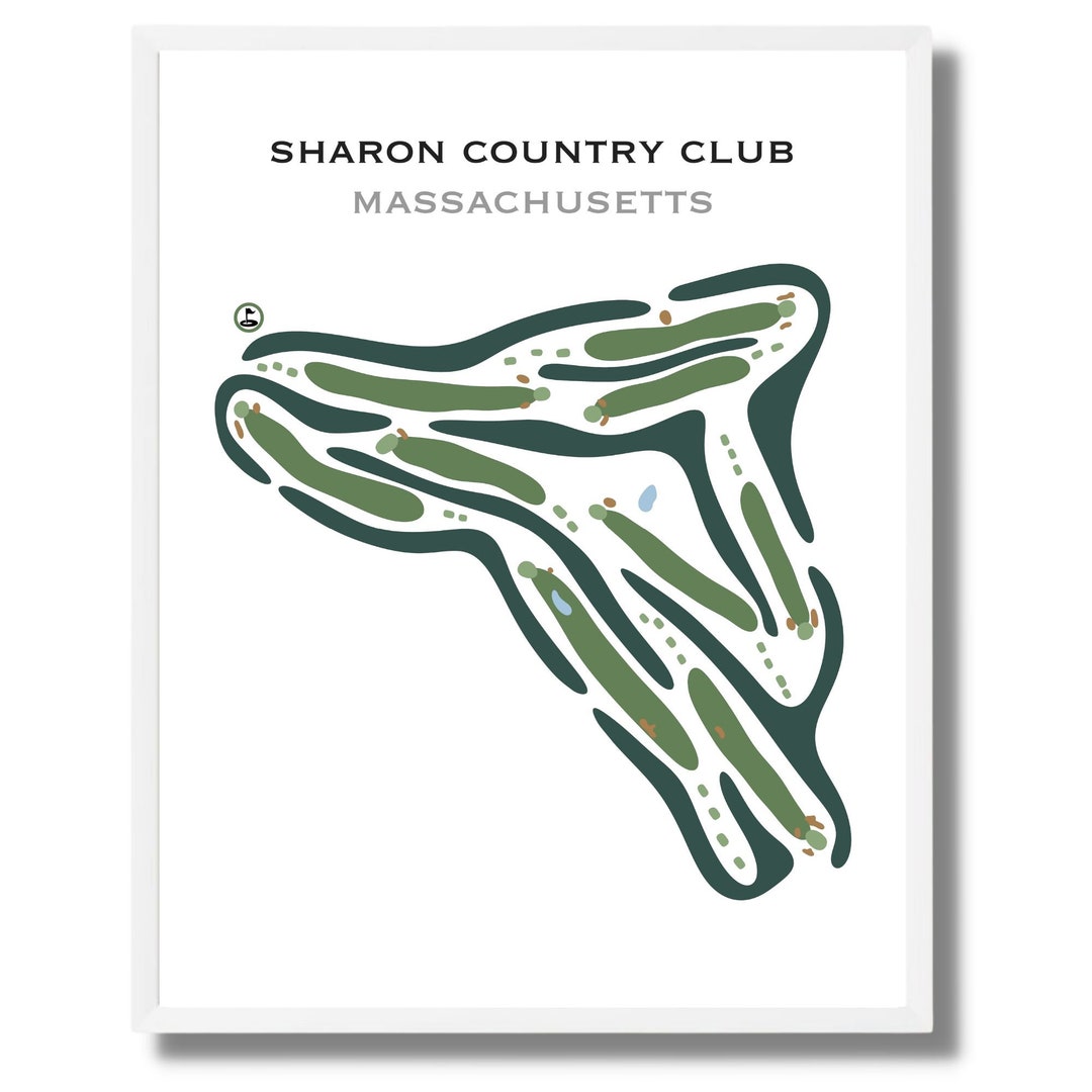 Sharon Country Club MA Golf Course Map Home Decor Golfer - Etsy
