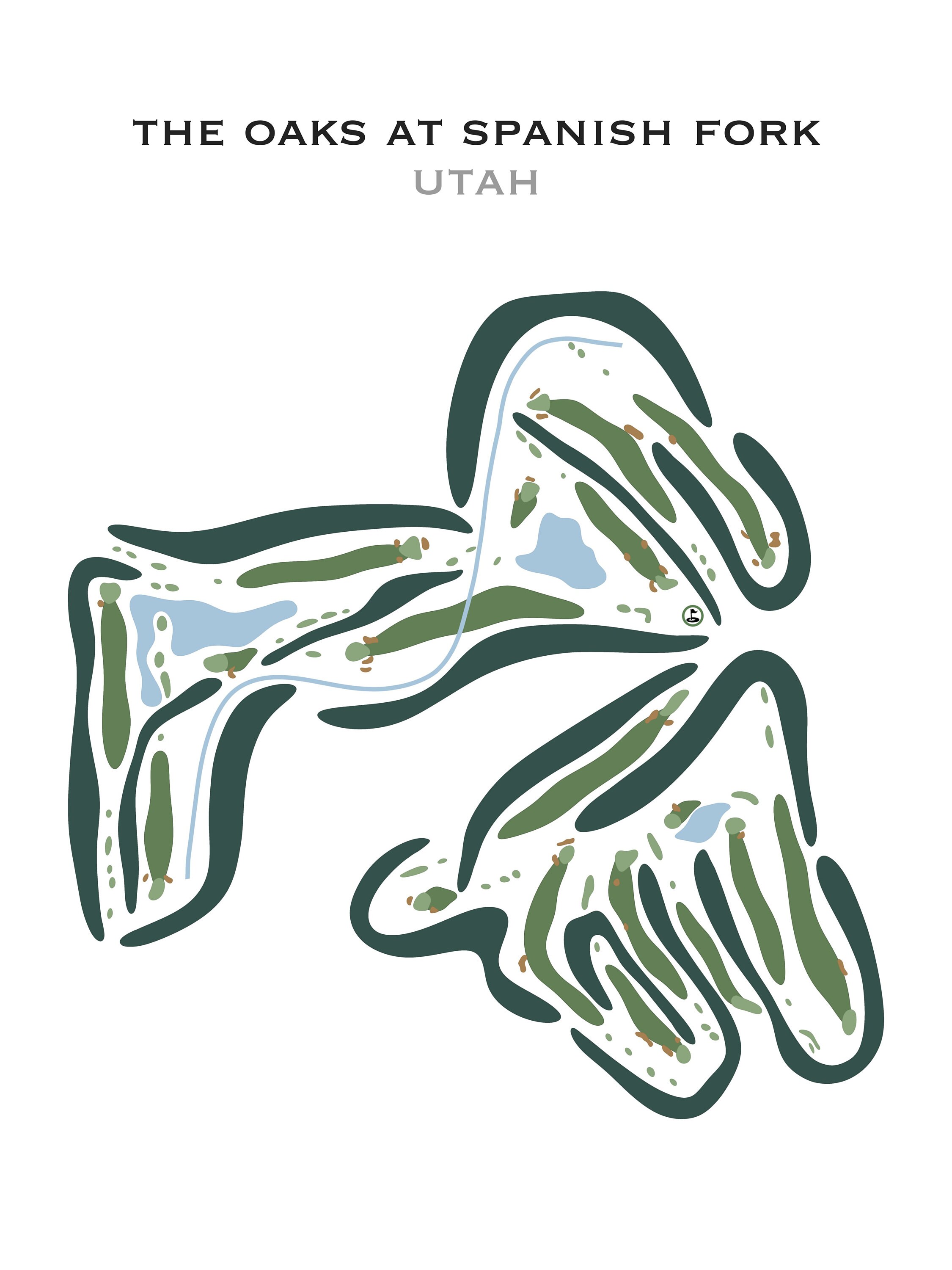 The Oaks at Spanish Fork, UT Golf Course Map, Home Decor, Golfer Gift ...