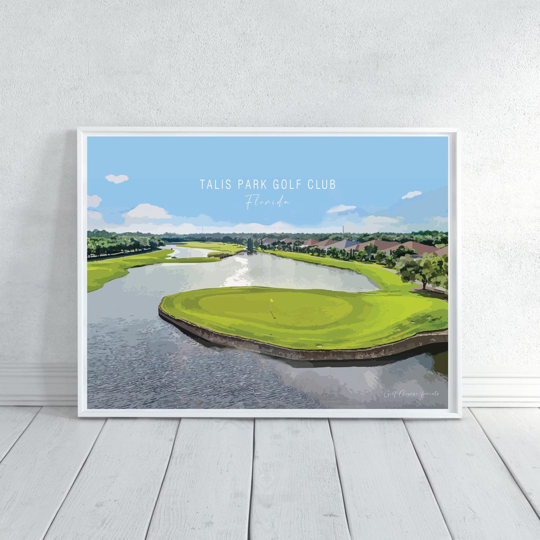 Talis Park Golf Club, Florida | Signature Hole Golf Poster, Golf Décor ...
