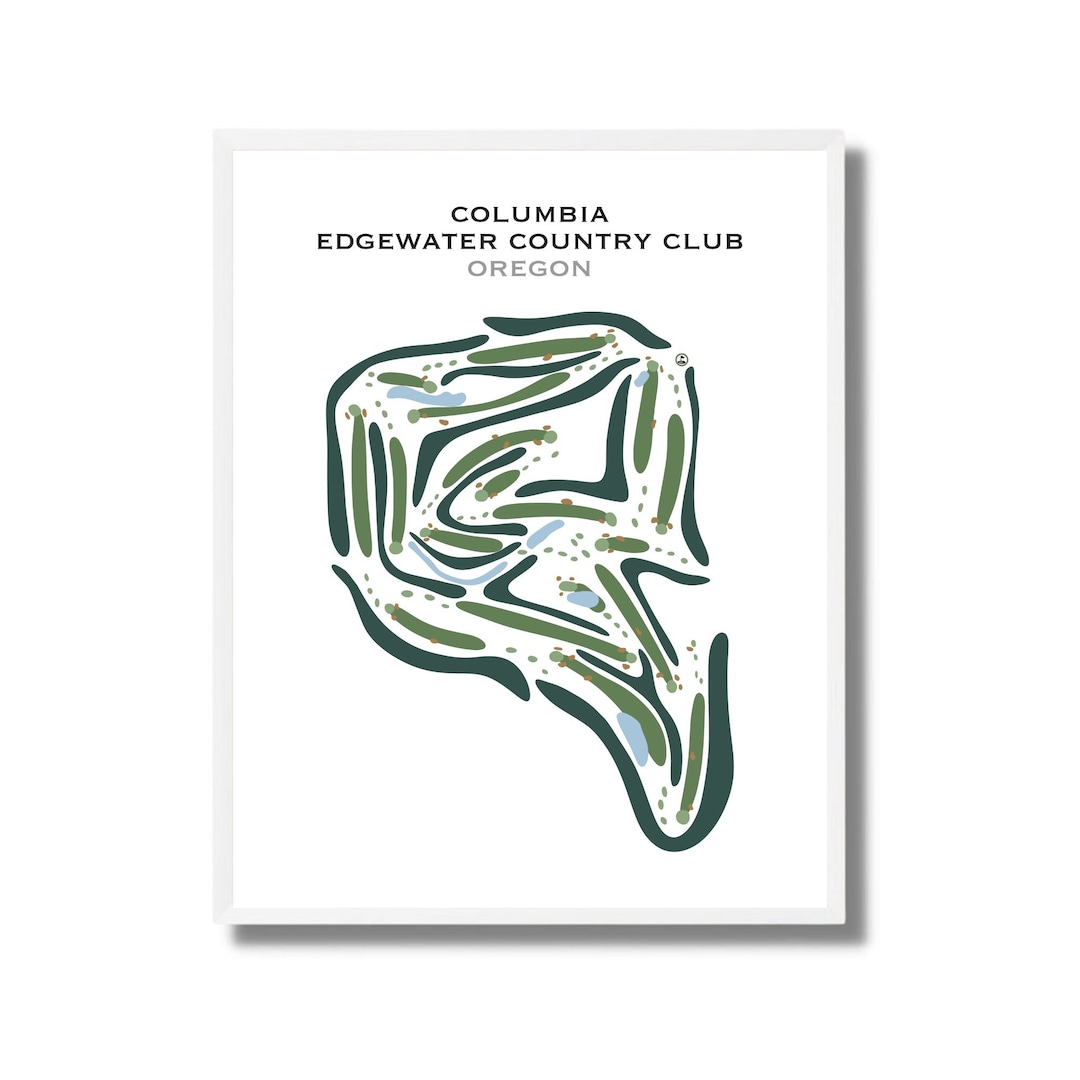 Columbia Edgewater Country Club, OR | Golf Course Map, Golf Map, Golfer ...