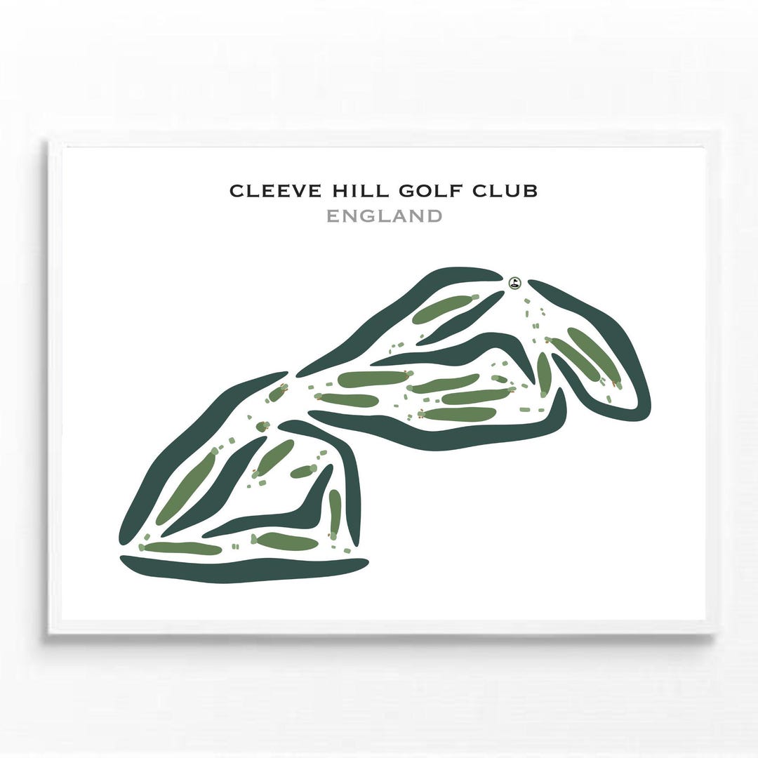 Cleeve Hill Golf Club, England | Golf Course Map, Golf Map, Golfer Gift ...