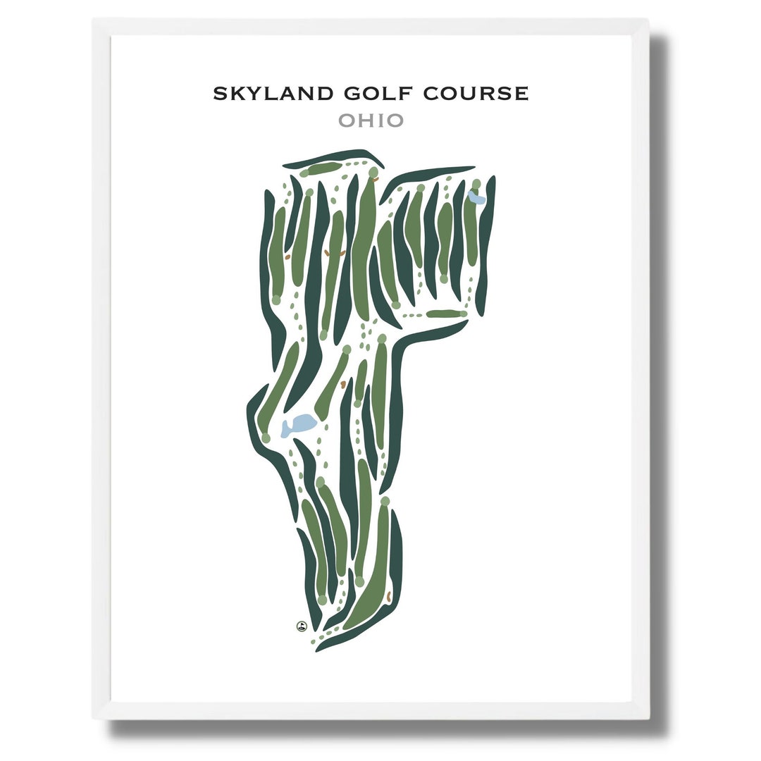 Skyland Golf Course Ohio Golf Course Map Home Decor - Etsy