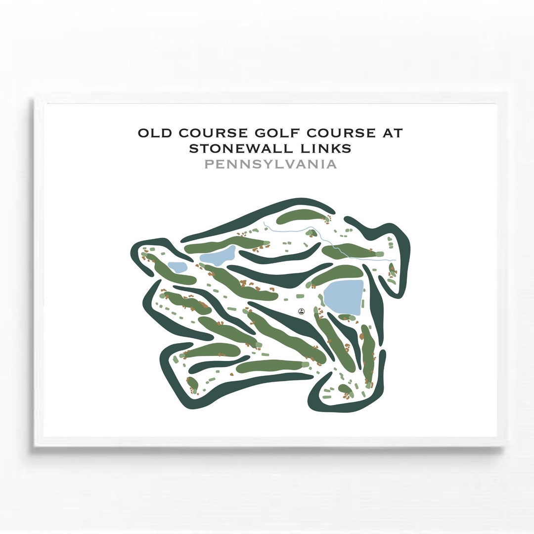 Old Course Golf Course at Stonewall Links, PA Golf Course Map, Golf Map ...