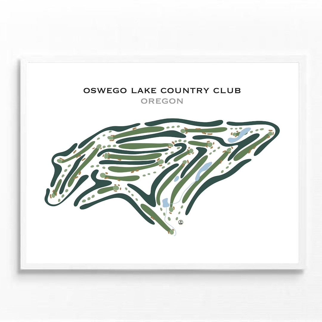 Oswego Lake Country Club, OR | Golf Course Map, Golf Map, Golfer Gift for Him, Scorecard Layout ...