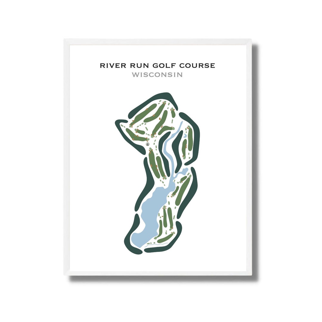 River Run Golf Course, WI | Golf Course Map, Golf Map, Golfer Gift for ...
