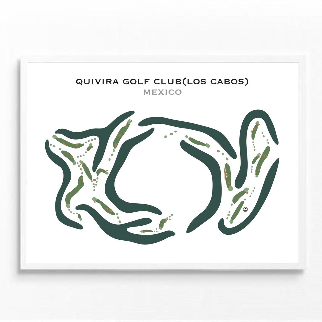 Quivira Golf Club, Mexico | Golf Course Map, Golf Map, Golfer Gift for ...
