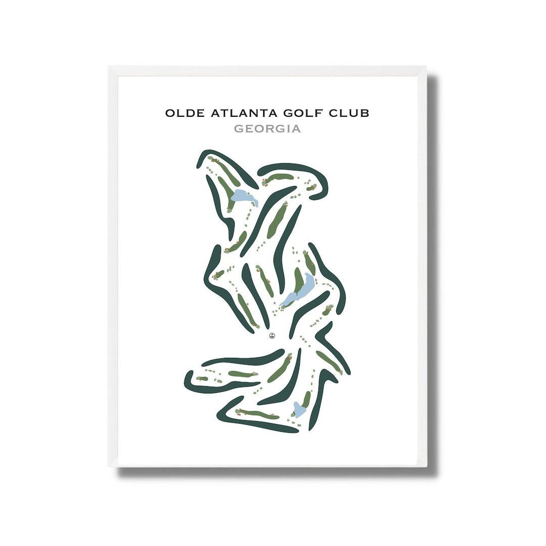 Olde Atlanta Golf Club, GA | Golf Course Map, Golf Map, Golfer Gift for ...