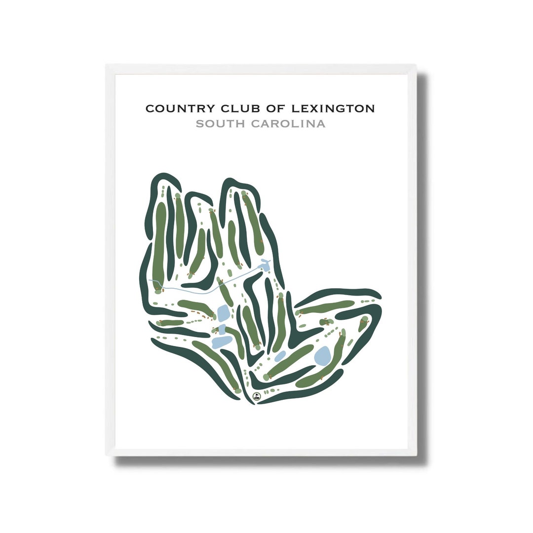 Country Club of Lexington, SC | Golf Course Map, Golf Map, Golfer Gift ...