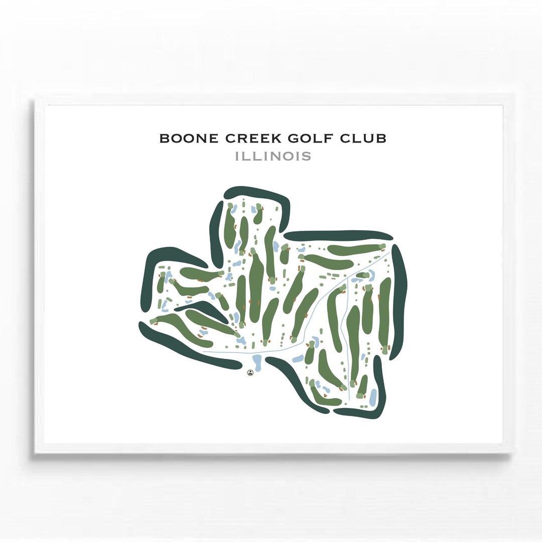 Boone Creek Golf Club, IL | Golf Course Map, Golf Map, Golfer Gift for ...
