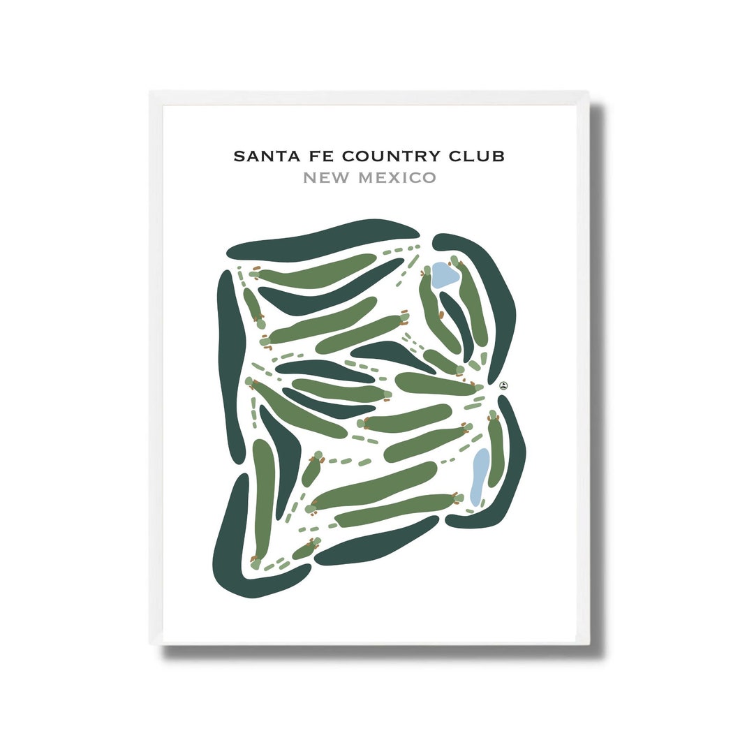 Santa Fe Country Club, NM | Golf Course Map, Golf Map, Golfer Gift for ...