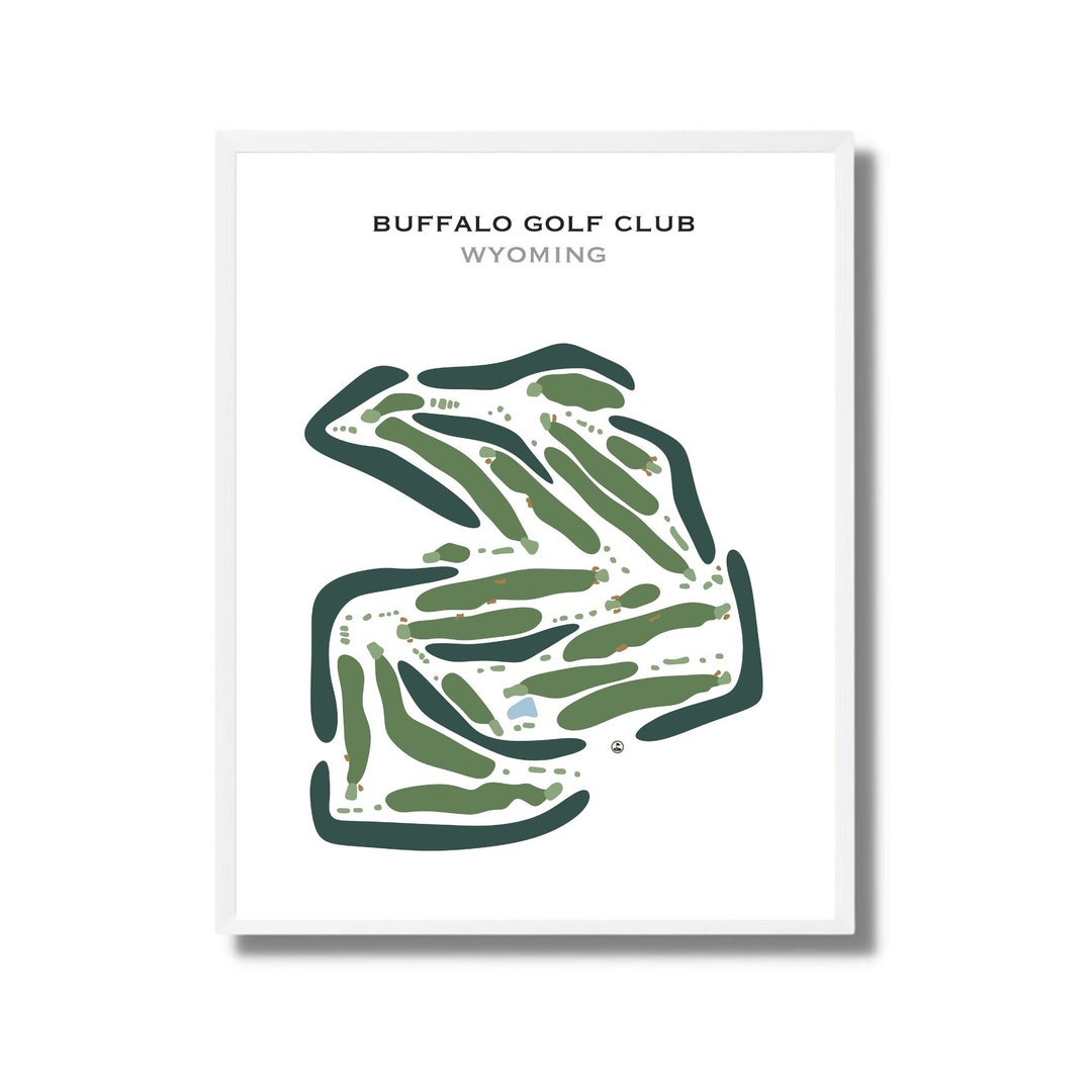Buffalo Golf Club, Wyoming | Golf Course Map, Golf Map, Golfer Gift for ...