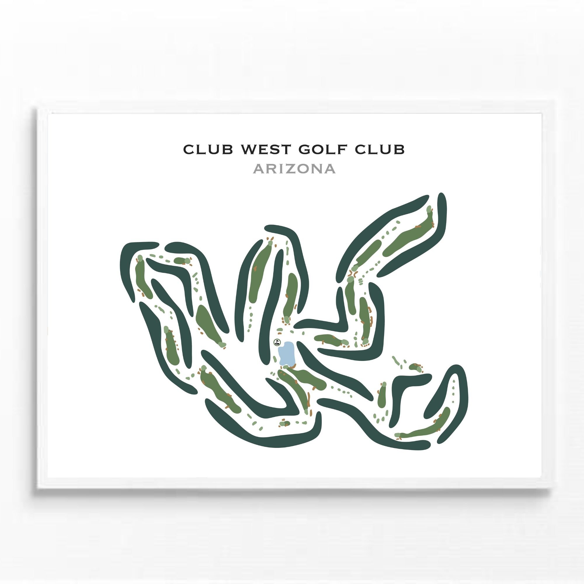 Club West Golf Club, AZ | Golf Course Map, Golf Map, Golfer Gift for ...