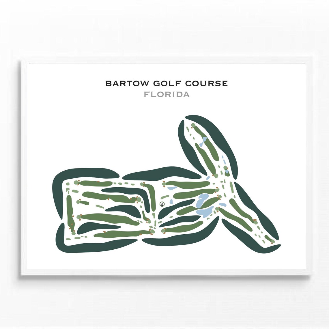 Bartow Golf Course, Florida | Golf Course Map, Golf Map, Golfer Gift ...