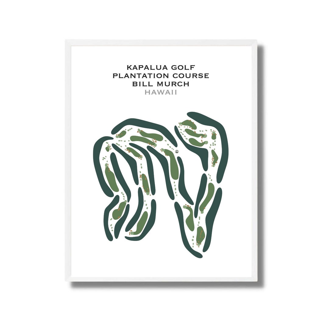 Kapalua Golf | the Plantation Course | HI | Bill Murch |golf Course Map ...