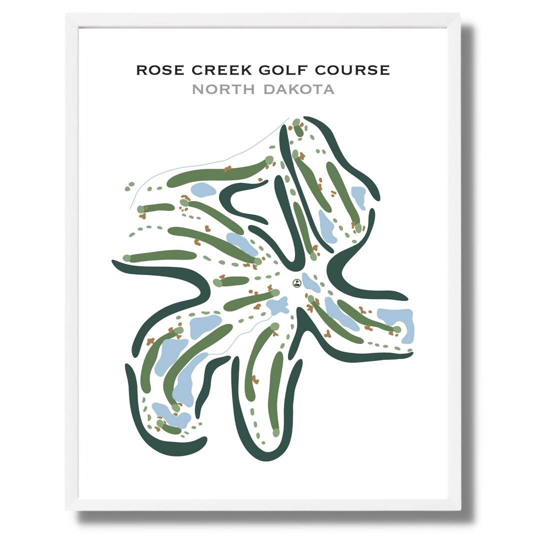 Rose Creek Golf Course ND Golf Course Map Home Decor - Etsy Israel