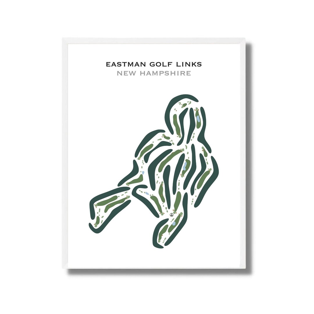 Eastman Golf Links, NH | Golf Course Map, Golf Map, Golfer Gift for Him ...