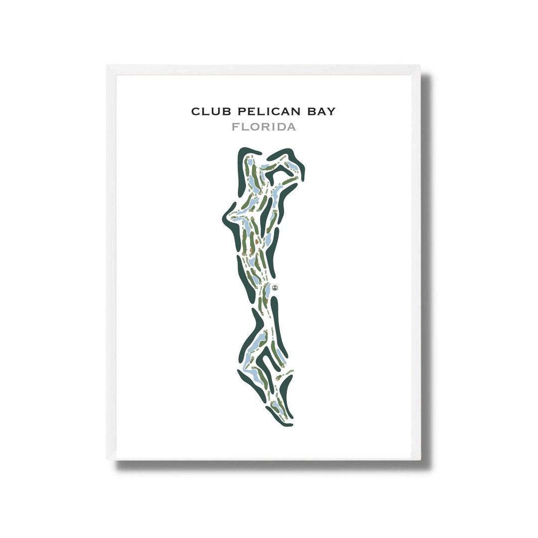 Club Pelican Bay, Florida | Golf Course Map, Golf Map, Golfer Gift for ...