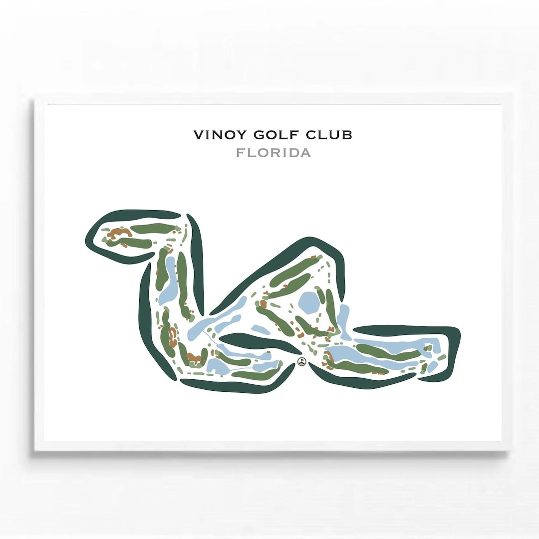 Vinoy Golf Club, FL | Golf Course Map, Golf Map, Golfer Gift for Him ...