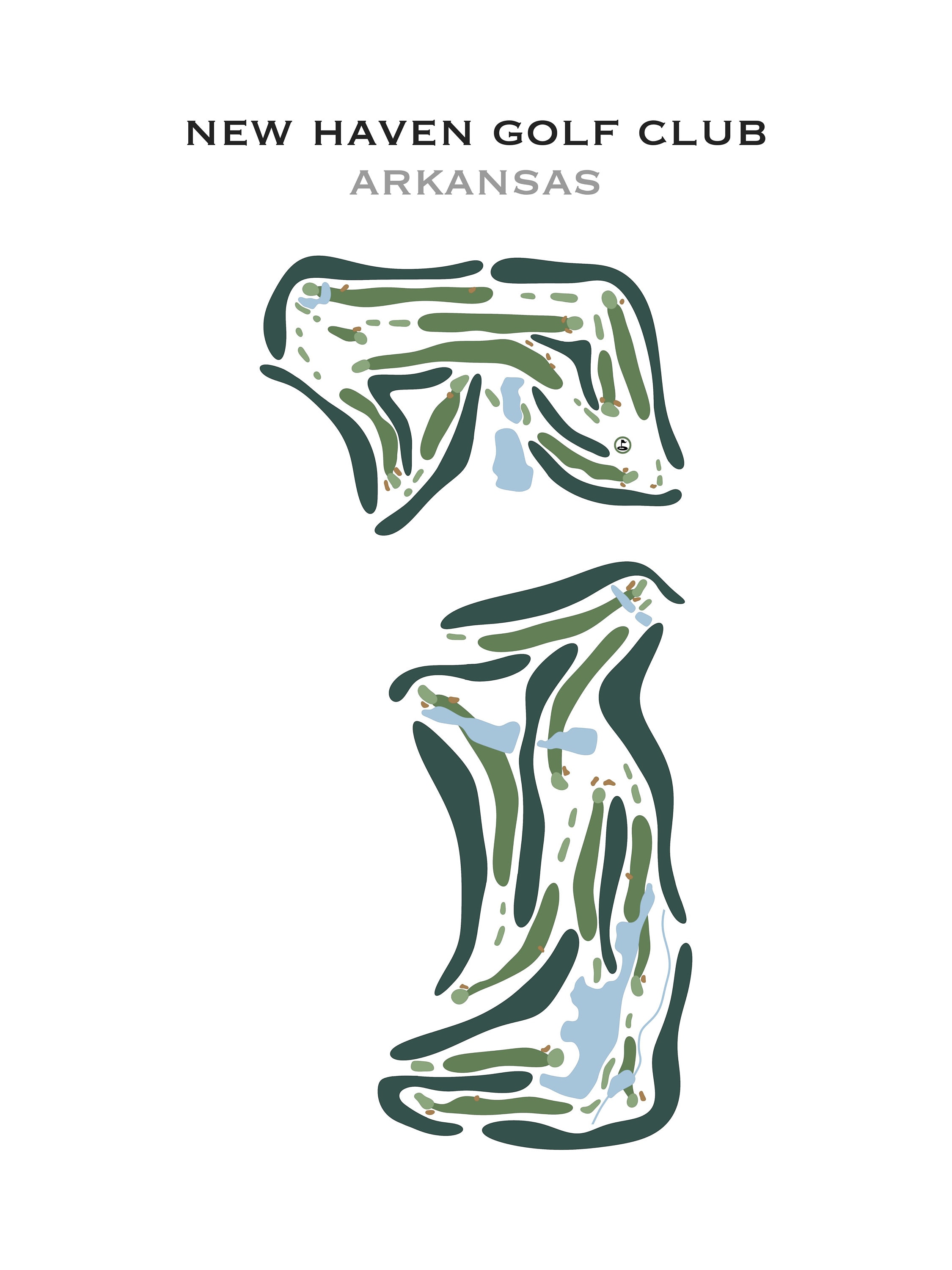 New Haven Golf Club AR Golf Course Map Home Decor Golfer - Etsy Canada