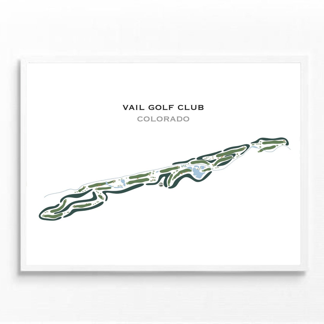 Vail Golf Club, Colorado | Golf Course Map, Golf Map, Golfer Gift for ...