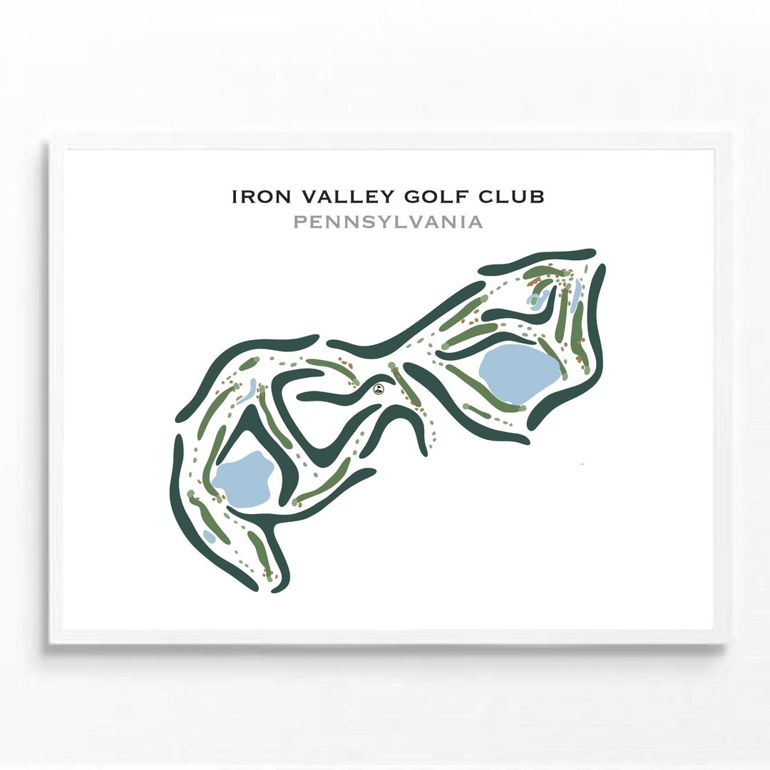 Iron Valley Golf Club, PA | Golf Course Map, Golf Map, Golfer Gift for ...