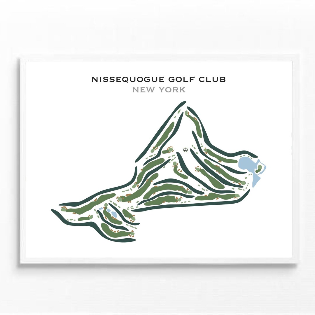 Nissequogue Golf Club, NY | Golf Course Map, Golf Map, Golfer Gift for ...