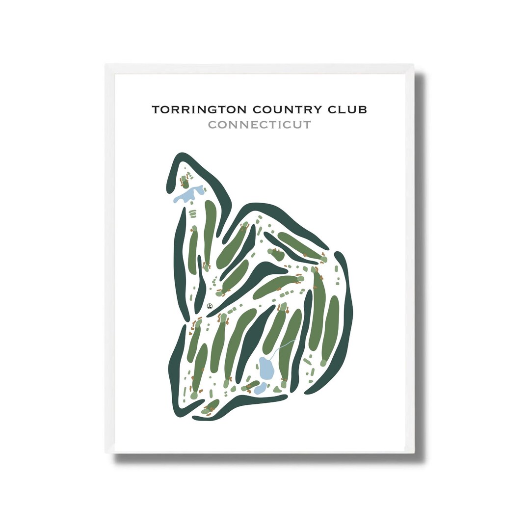 Torrington Country Club, CT | Golf Course Map, Golf Map, Golfer Gift ...