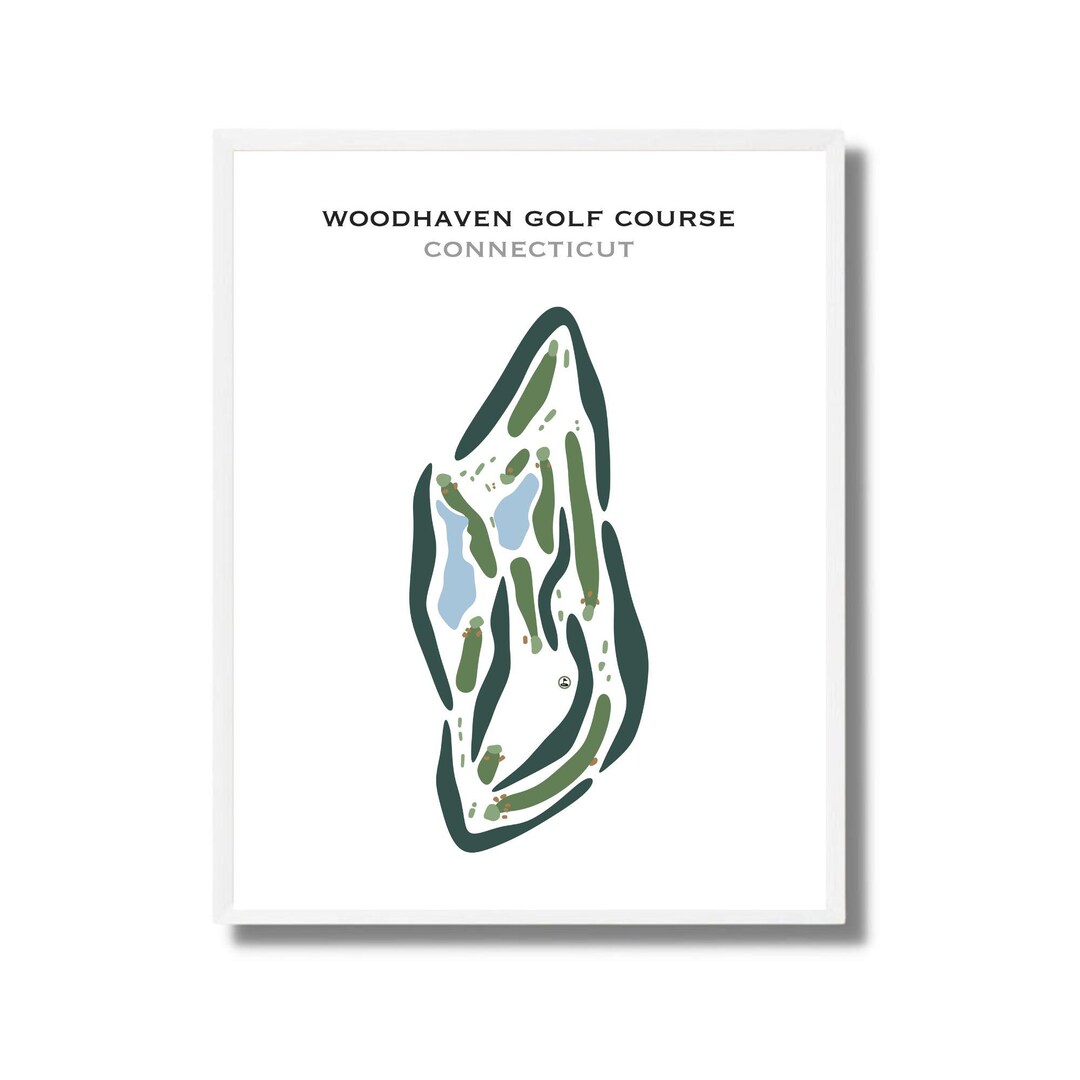 Woodhaven Golf Course, CT | Golf Course Map, Golf Map, Golfer Gift for ...